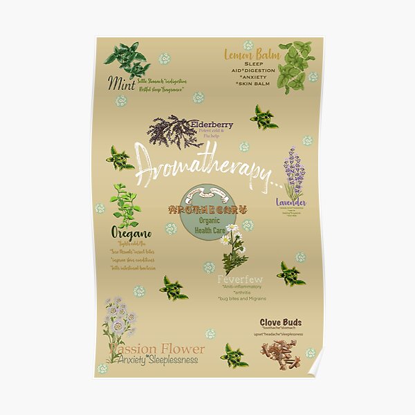 "Aromatherapy herbal essence " Poster for Sale by Salzanos | Redbubble