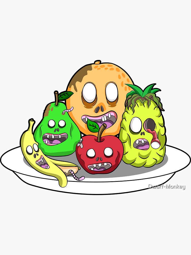 "ZOMBIE FRUITS" Sticker by Dwarf-Monkey | Redbubble