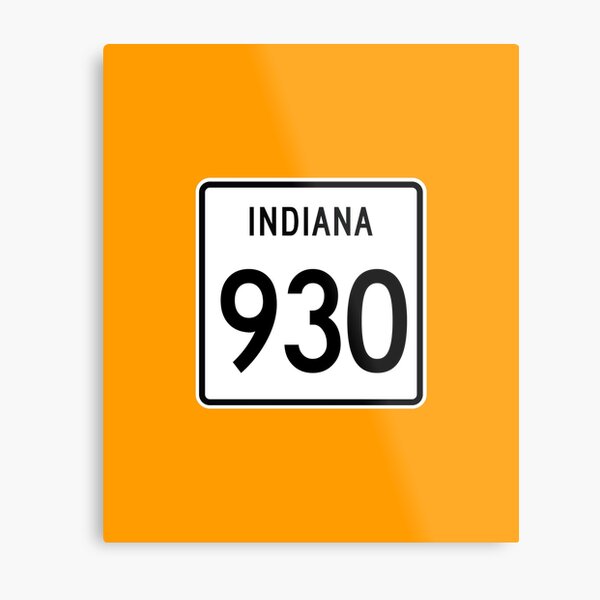Lámina metálica «Ruta estatal de Indiana 930 (código de área 930)» de ...
