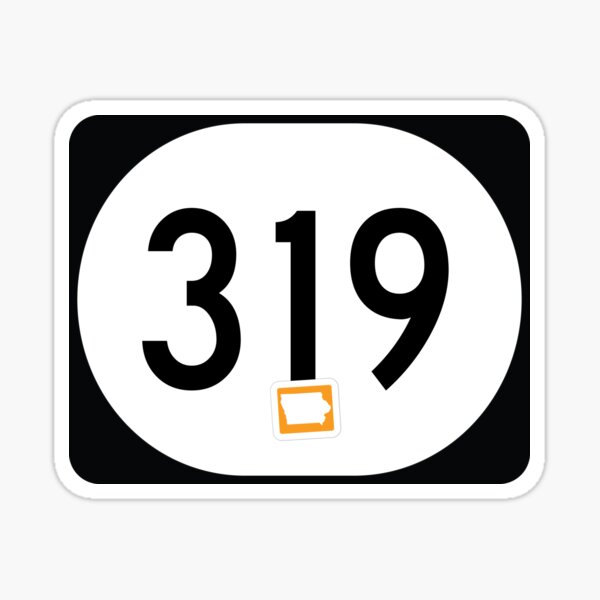 Pegatina «Ruta estatal de Iowa 319 (código de área 319)» de SRnAC ...