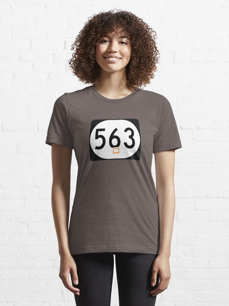 "Iowa State Route 563 (Area Code 563)" T-shirt by SRnAC | Redbubble