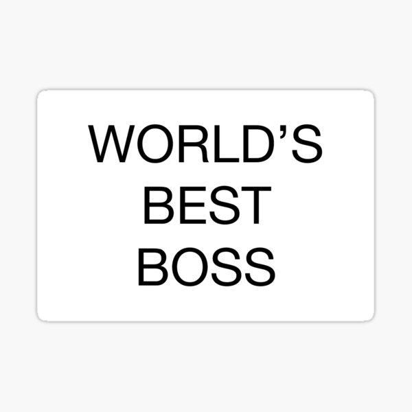 "WORLD’S BEST BOSS" Sticker by Pulque | Redbubble