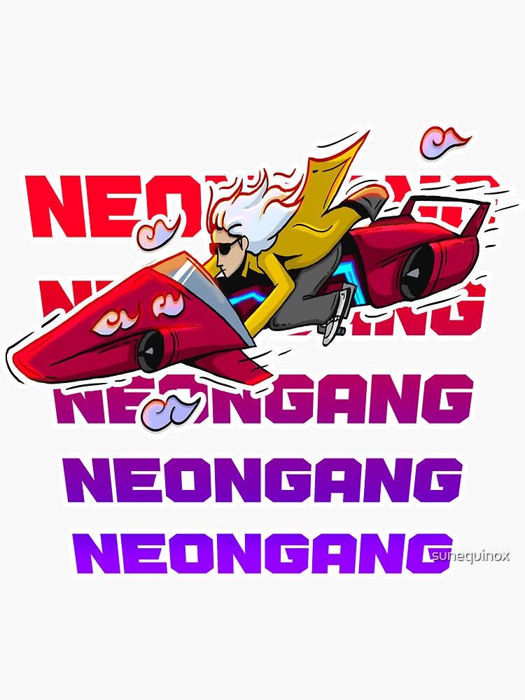 "Neon Rider" Sticker for Sale by sunequinox | Redbubble