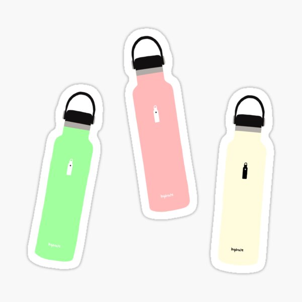 "water bottle pack" Sticker by daniellegrazier | Redbubble