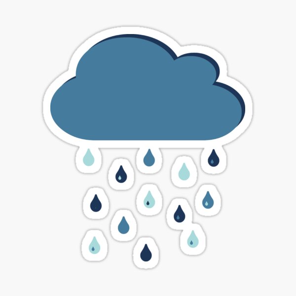 "Rain Cloud" Sticker for Sale by elephantdesign1 | Redbubble