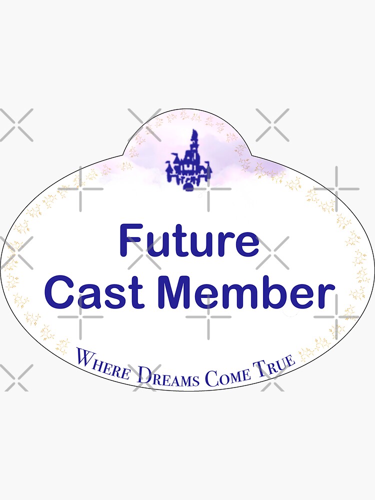 "WDW Name Tag- Future Cast Member" Sticker for Sale by SCarverDoodle ...