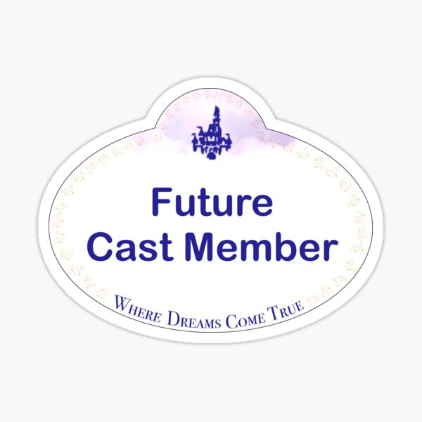 "WDW Name Tag- Future Cast Member" Sticker for Sale by SCarverDoodle ...