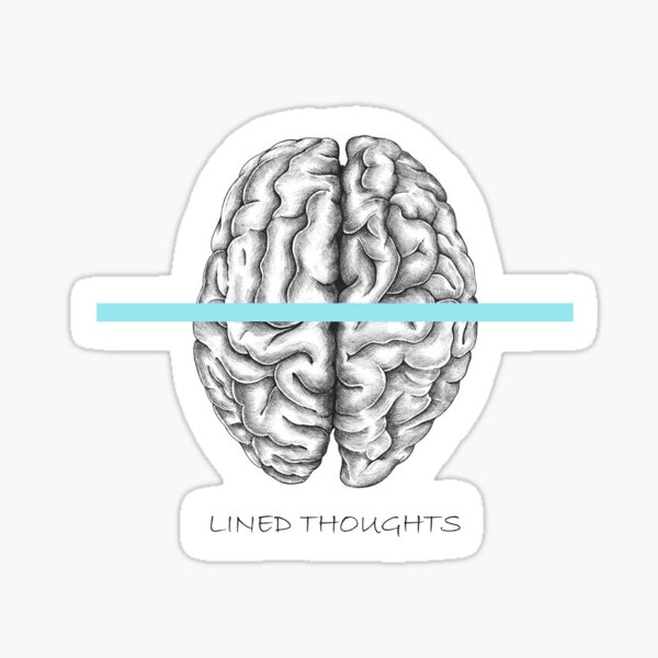 "Lined Thoughts" Sticker by barkemeyer13 | Redbubble