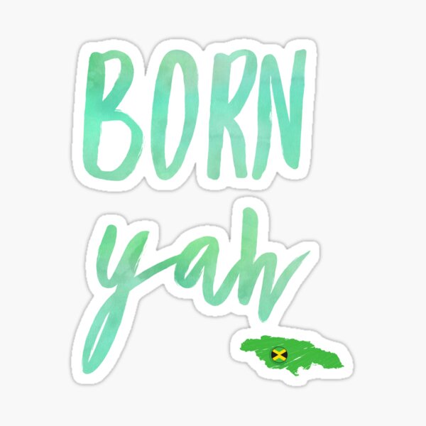 "Jamaican Flag Birth Place Print" Sticker for Sale by Meson1 | Redbubble