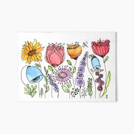 "flower doodles" Art Board Print for Sale by Betsy Meynardie | Redbubble