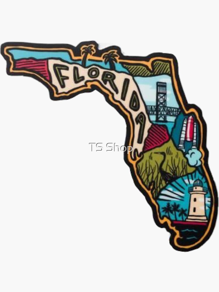 "Florida sticker" Sticker by Tanisha15 | Redbubble