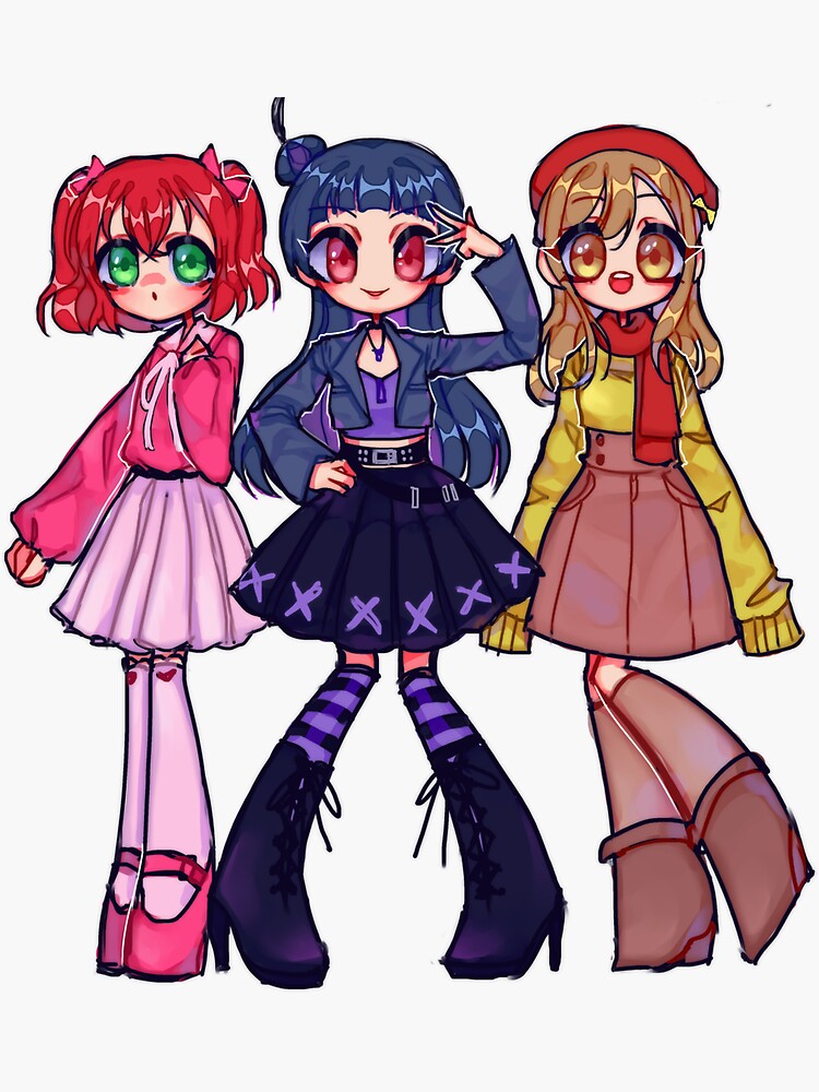 "Ruby, Yohane and Maru" Sticker by Nimeriart | Redbubble