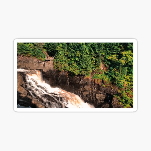 "Vibrant Forest Cliffside with Pink Waterfalls" Sticker for Sale by ...