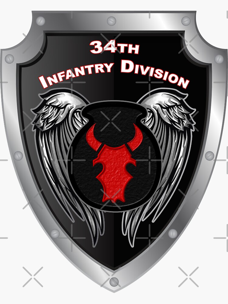 "34th Infantry Division " Sticker by SoldierAlways | Redbubble