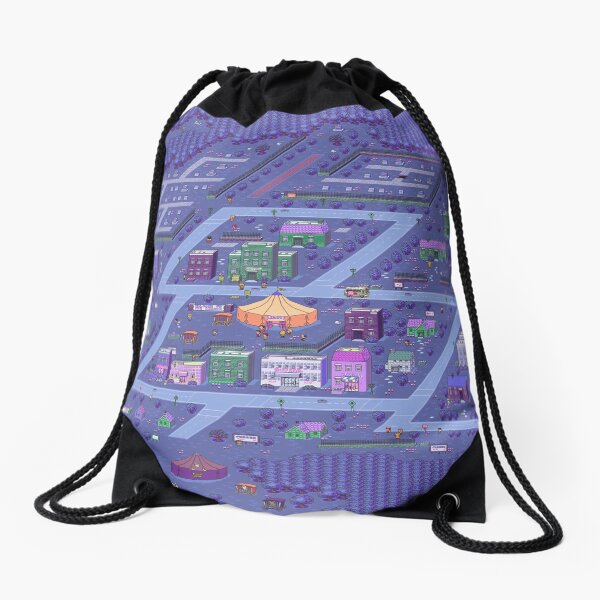 "Earthbound Threed Map" Drawstring Bag for Sale by gin-nek-shop | Redbubble