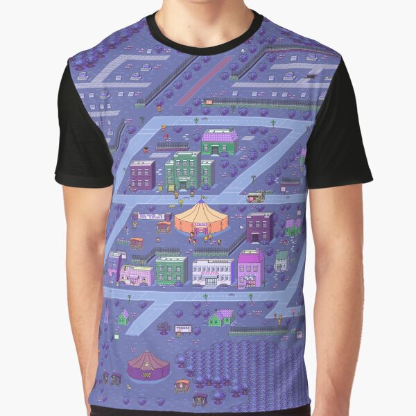 "Earthbound Threed Map" T-shirt by gin-nek-shop | Redbubble