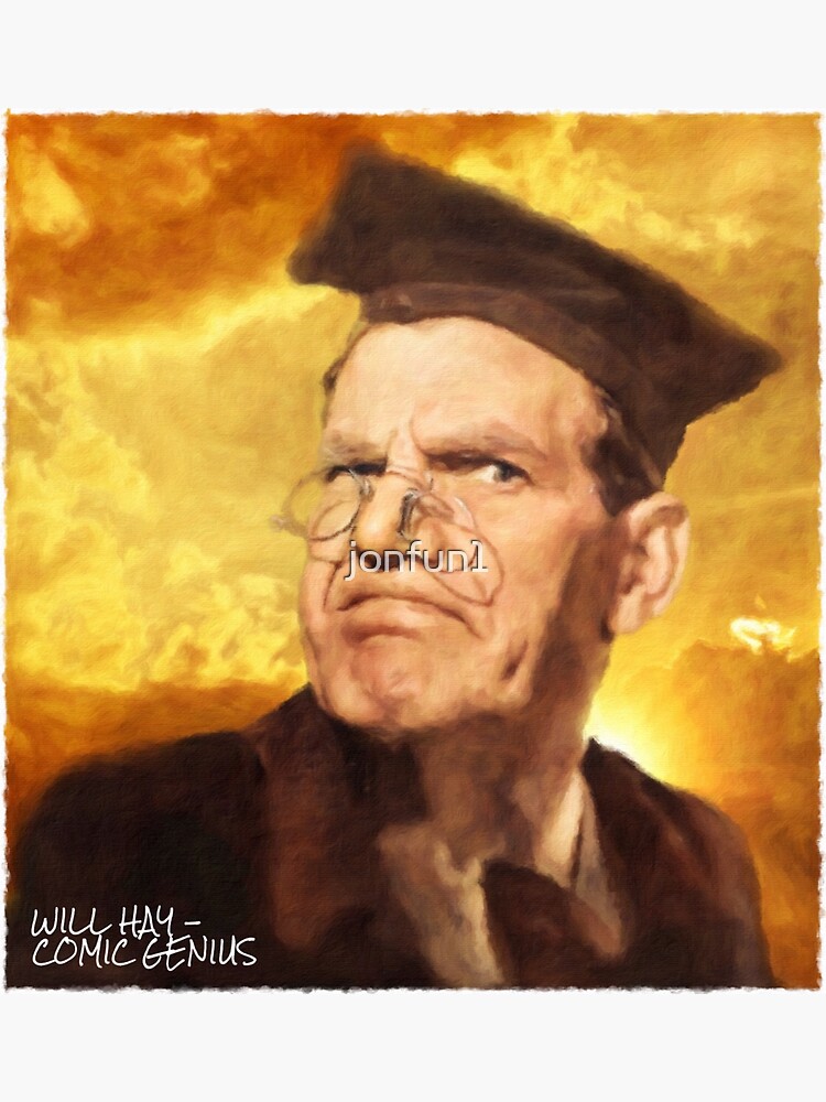 "Will Hay - Comic Genius" Sticker for Sale by jonfun1 | Redbubble