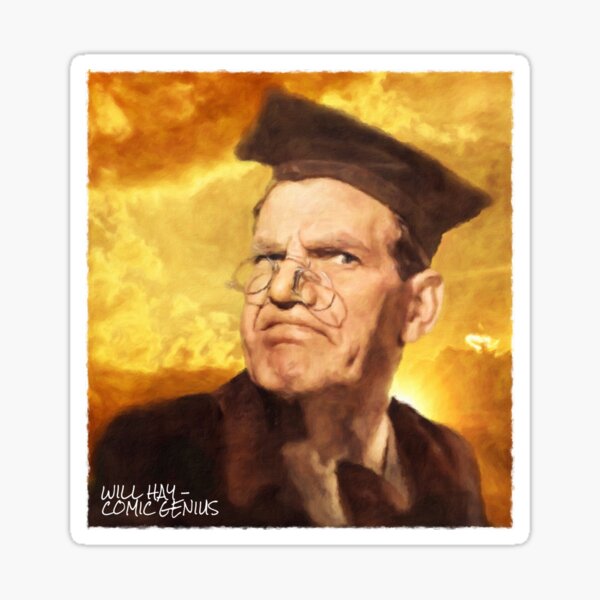 "Will Hay - Comic Genius" Sticker for Sale by jonfun1 | Redbubble