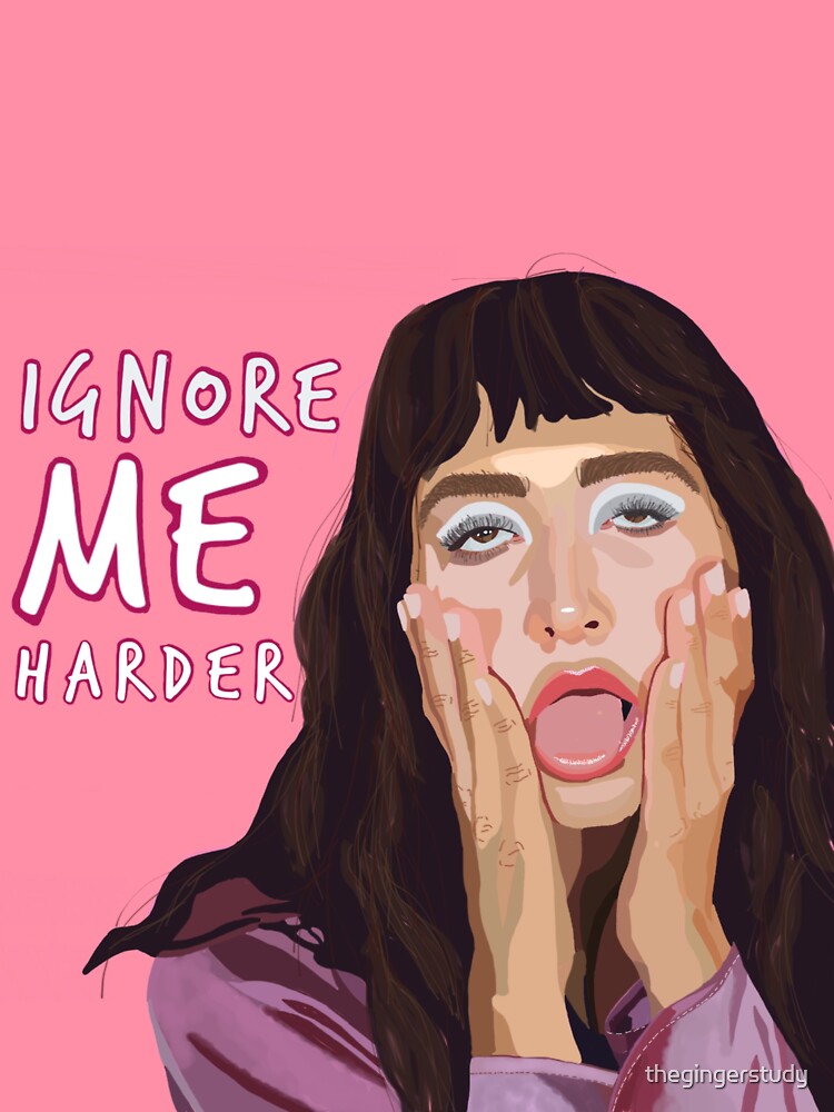 "Ignore Me Harder digital art" Sticker for Sale by thegingerstudy ...