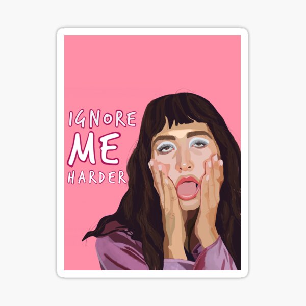 "Ignore Me Harder digital art" Sticker for Sale by thegingerstudy ...
