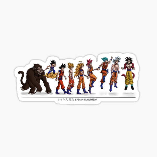 "Sayan evolution detailed Version" Sticker by julesspaniard | Redbubble