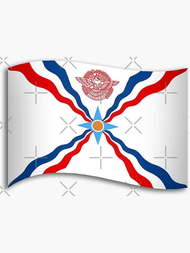 "Wavy Assyrian Flag" Sticker for Sale by StevenDG | Redbubble