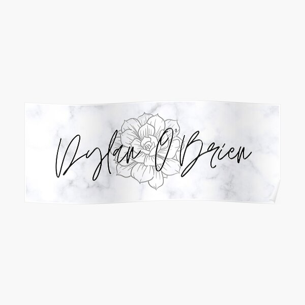 "Dylan O'Brien cursive name" Poster by nparis19 | Redbubble
