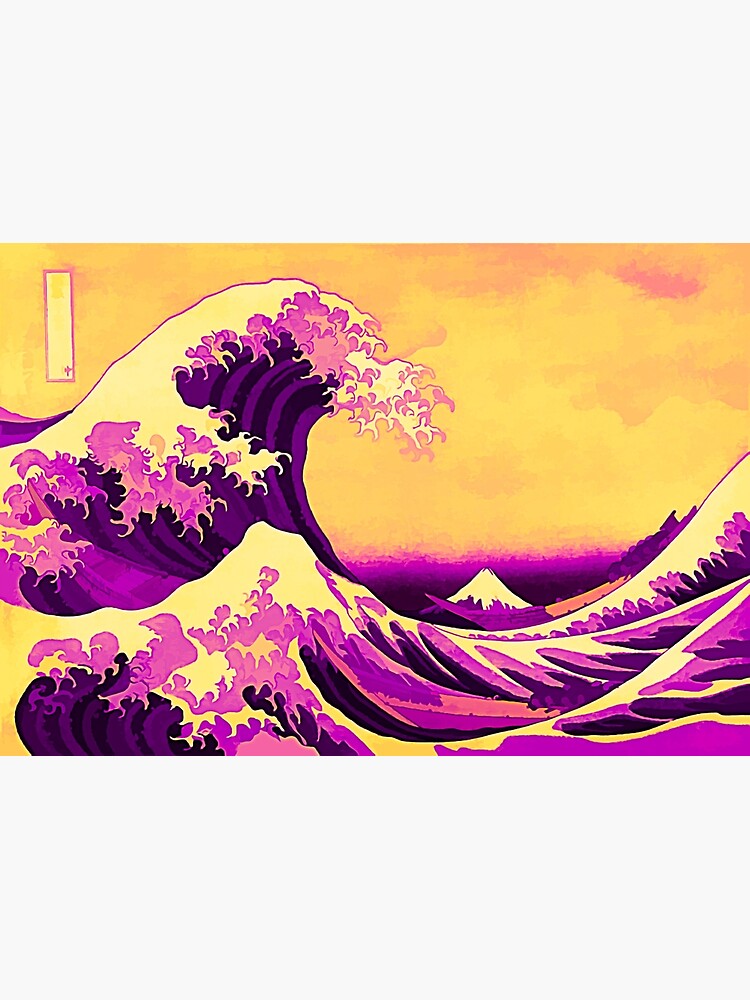 "The Great Wave Off Kanagawa - Vaporwave Anime Version" Canvas Print by ...