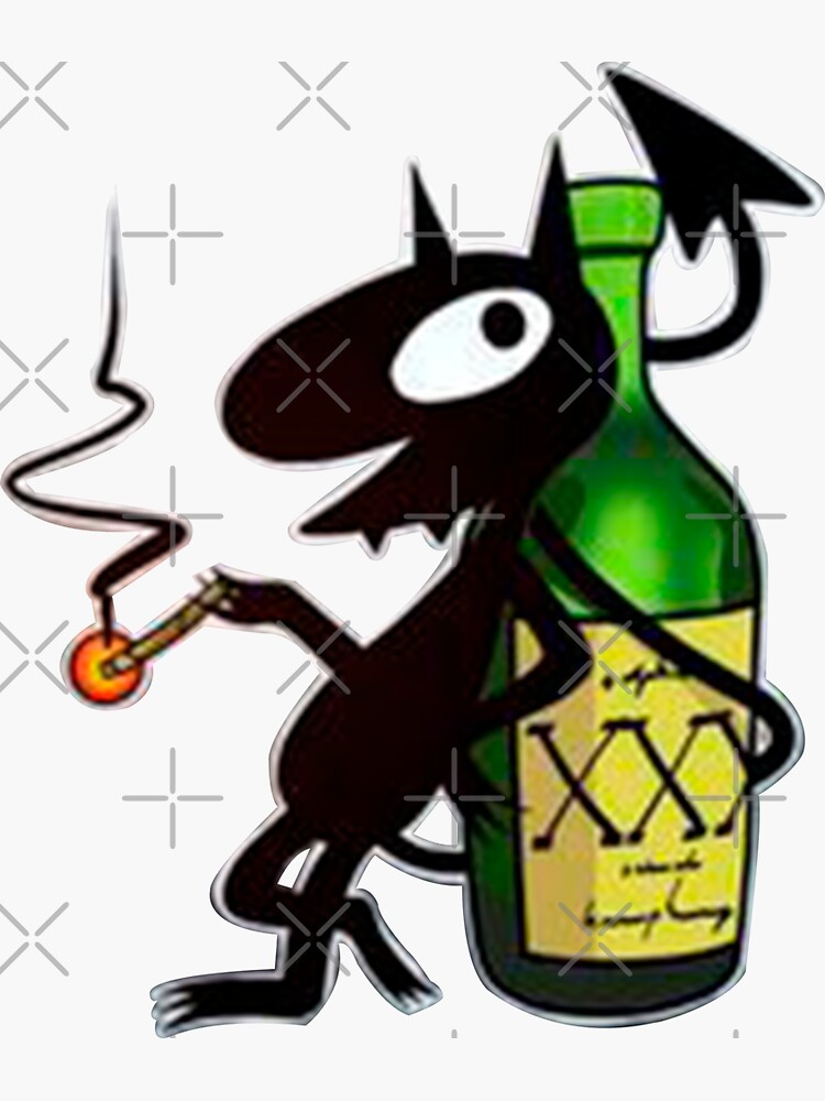 "Demon drinking." Sticker by Zaniah | Redbubble