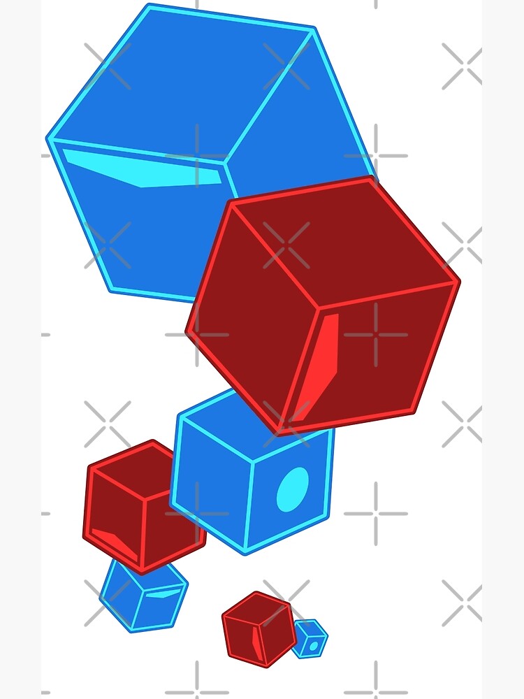 "Beat Saber - Floatin' Blocks - SOLID - White v2" Poster by ...