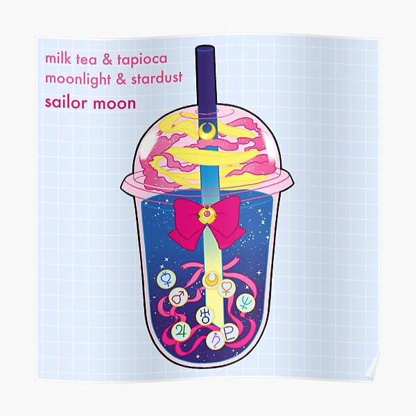 "Sailor Moon Boba Grid" Poster by murrmoonlm | Redbubble