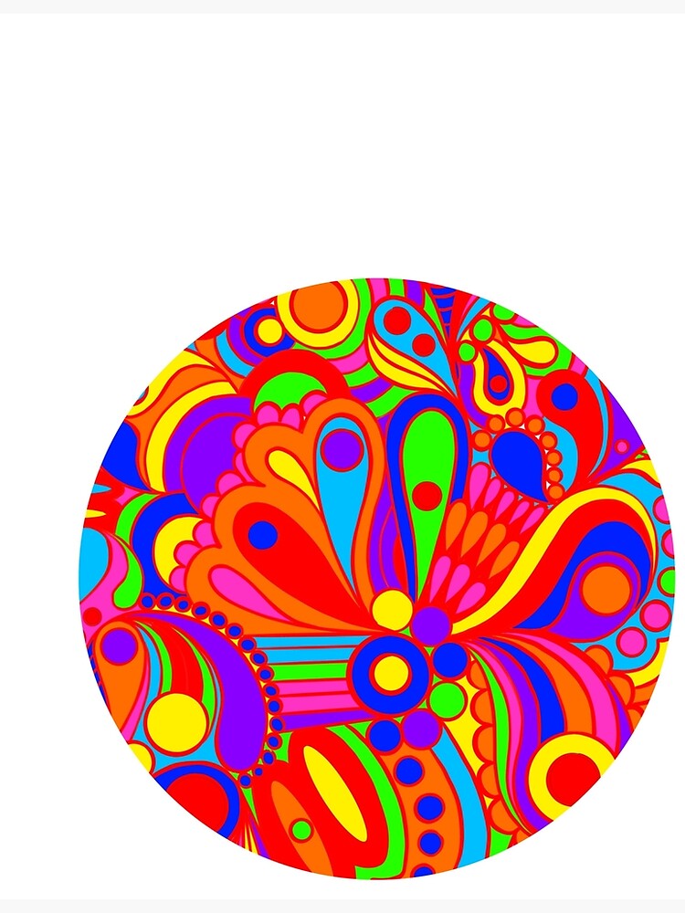 "Fun Abstract Circle and Swirl Cut Out 2 (With Red Outline)" Poster by ...