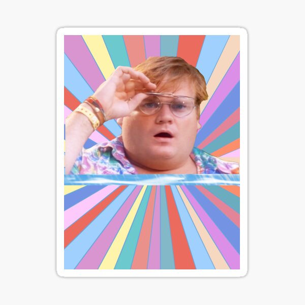 "Chris Farley sunglasses Surprise " Sticker for Sale by peterdrawings ...