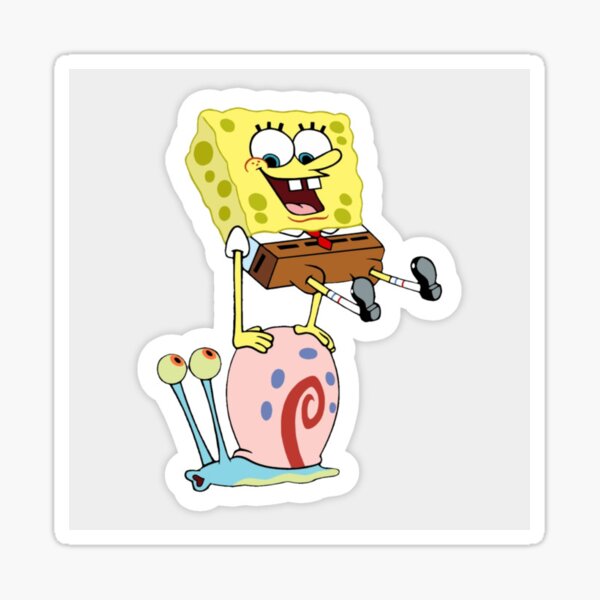"Spongebob and gary" Sticker for Sale by Miriamsf | Redbubble