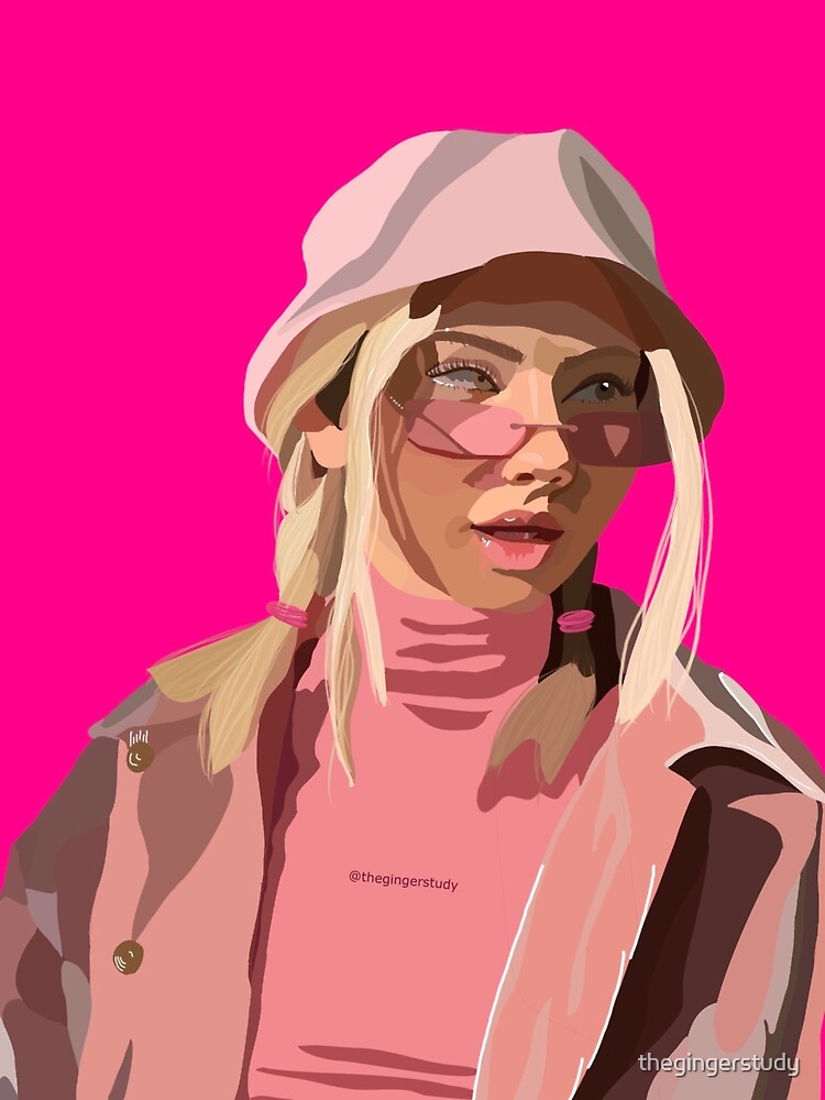 "Pink Lady art" Poster by thegingerstudy | Redbubble