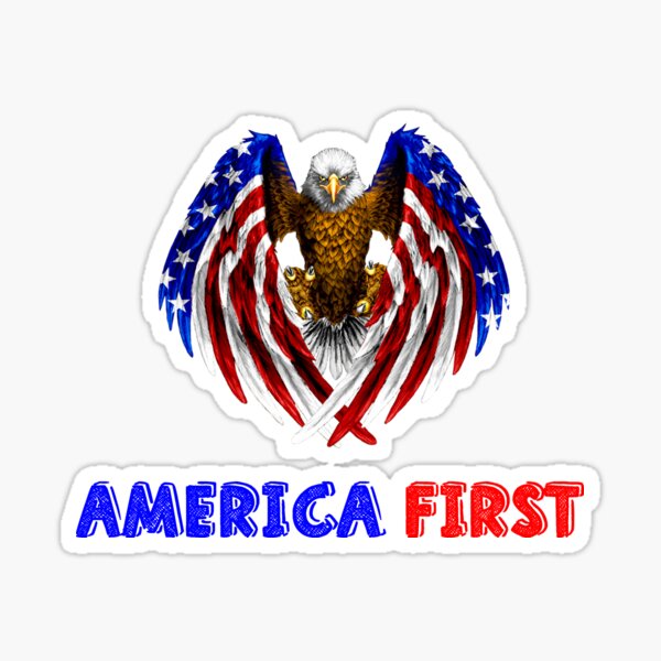 America First (:" Sticker by LokmaneBrahimi | Redbubble