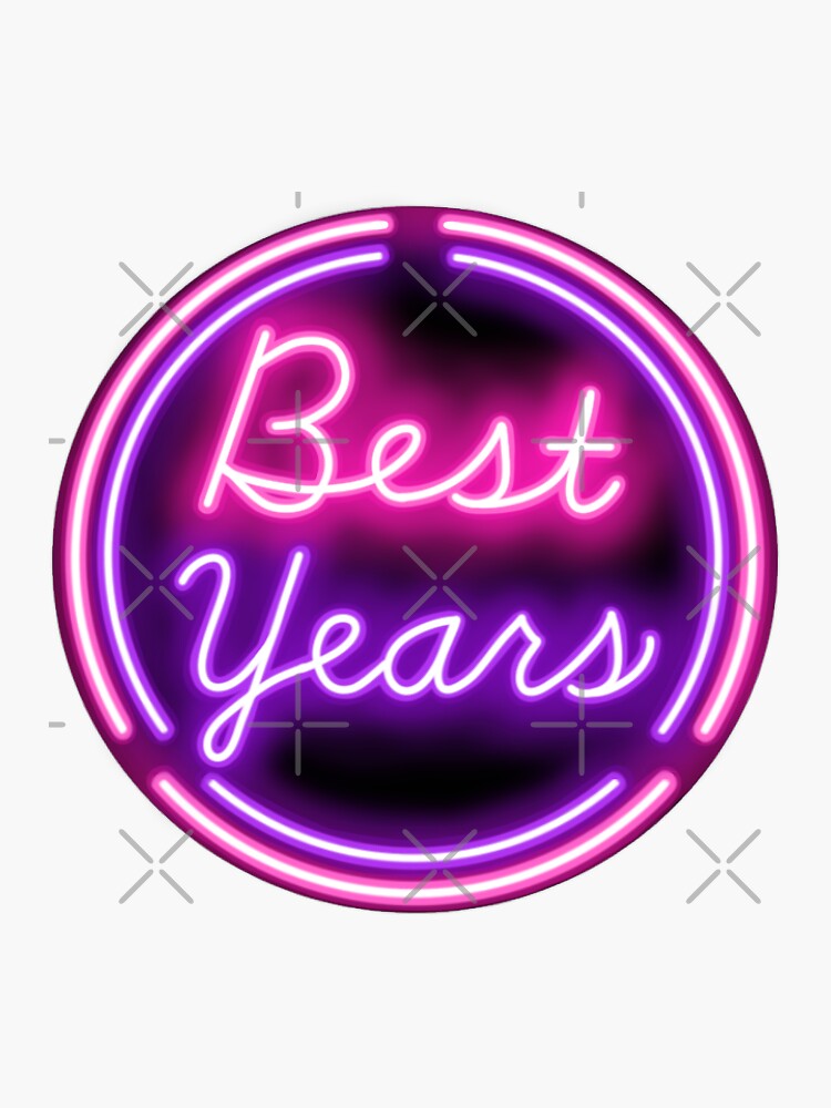 "5sos - Best Years neon sign" Sticker for Sale by Litzyrod34 | Redbubble