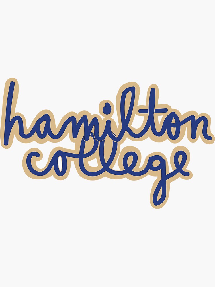 "Hamilton College" Sticker for Sale by kllwyd | Redbubble