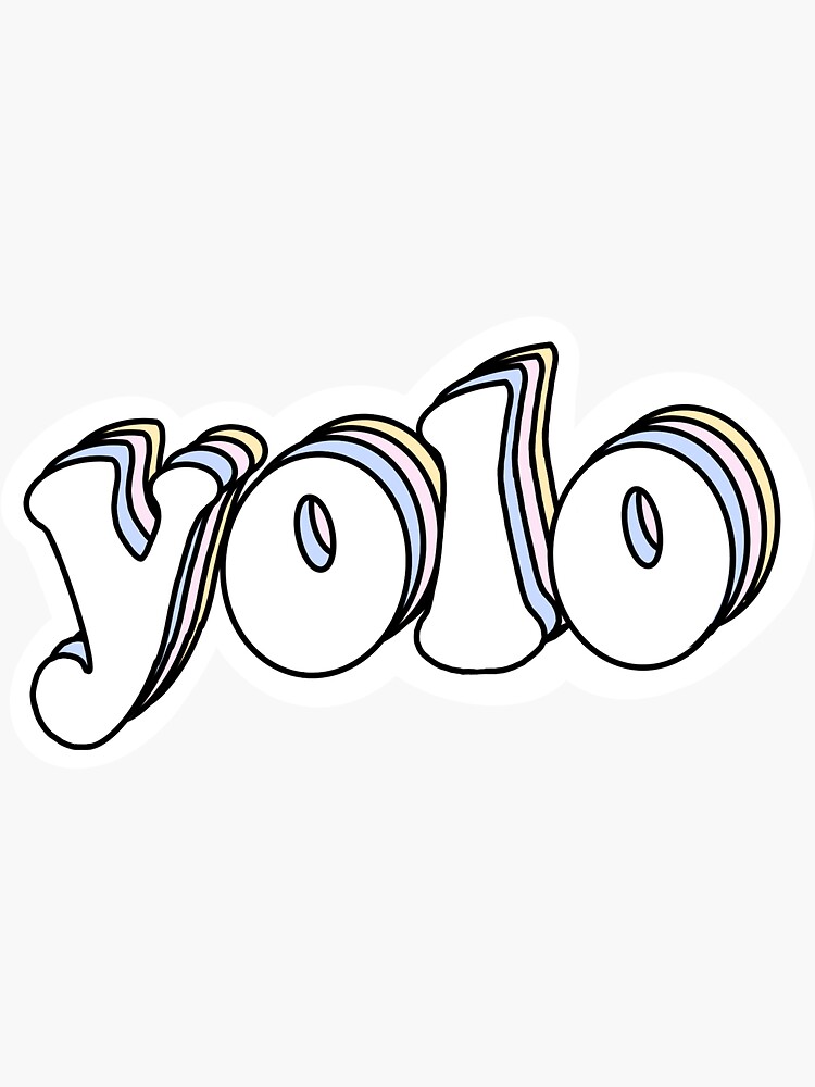 "Yolo sticker" Sticker for Sale by lilihargett | Redbubble