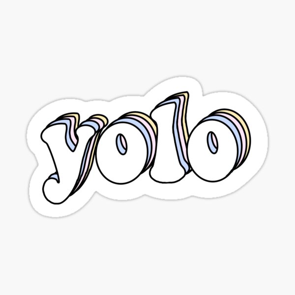 "Yolo sticker" Sticker for Sale by lilihargett | Redbubble