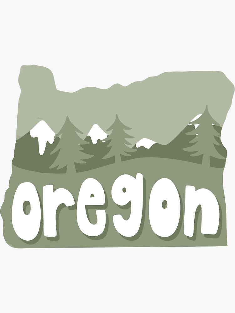"Oregon Shape" Sticker by sunnyaesthetic | Redbubble