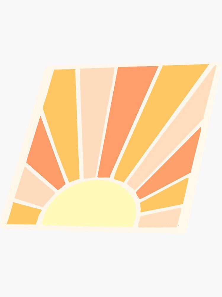 "Sun ray sticker" Sticker by KatieA32 | Redbubble