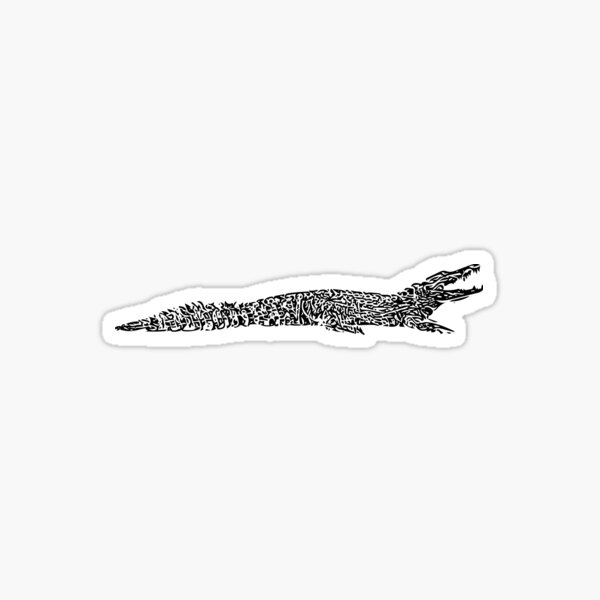 "Nile Crocodile Black Print" Sticker for Sale by designsasstultd ...