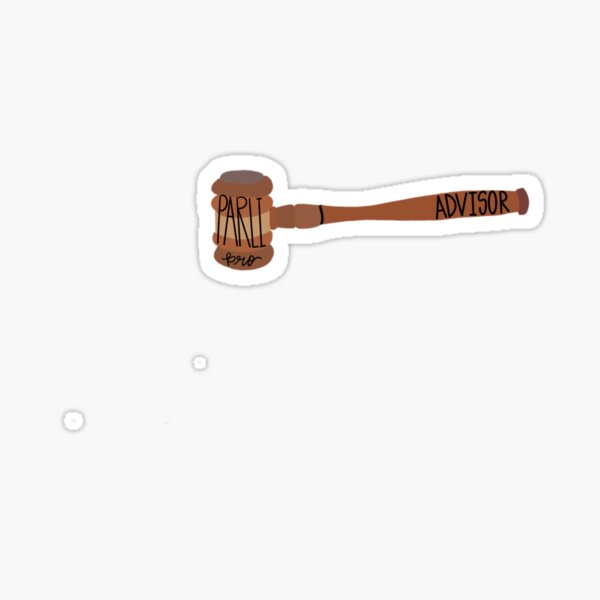 "Parli Pro Advisor" Sticker for Sale by mlloydlettering | Redbubble