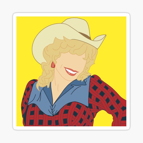 "Dolly Parton " Sticker by createdbyalz | Redbubble