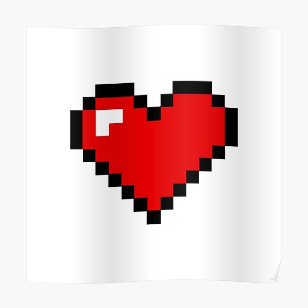 "8-Bit Heart" Poster for Sale by syrensong | Redbubble