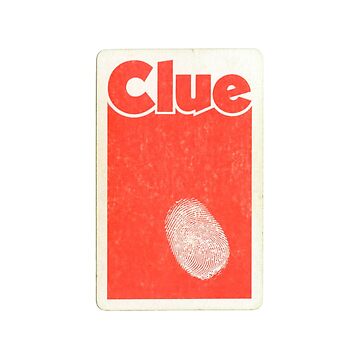 "clue card." Sticker for Sale by abbybrummel | Redbubble