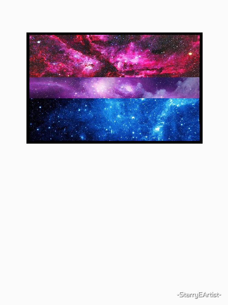 "Galaxy Bi Flag" T-shirt by -StarryEArtist- | Redbubble