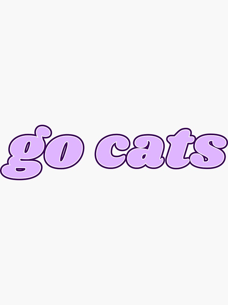 "go cats" Sticker for Sale by elohelaye | Redbubble