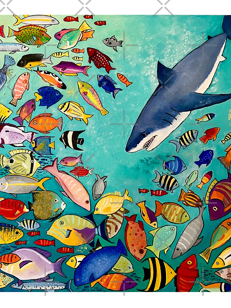 "Shark and fishes" Kids T-Shirt for Sale by Magali Modoux | Redbubble